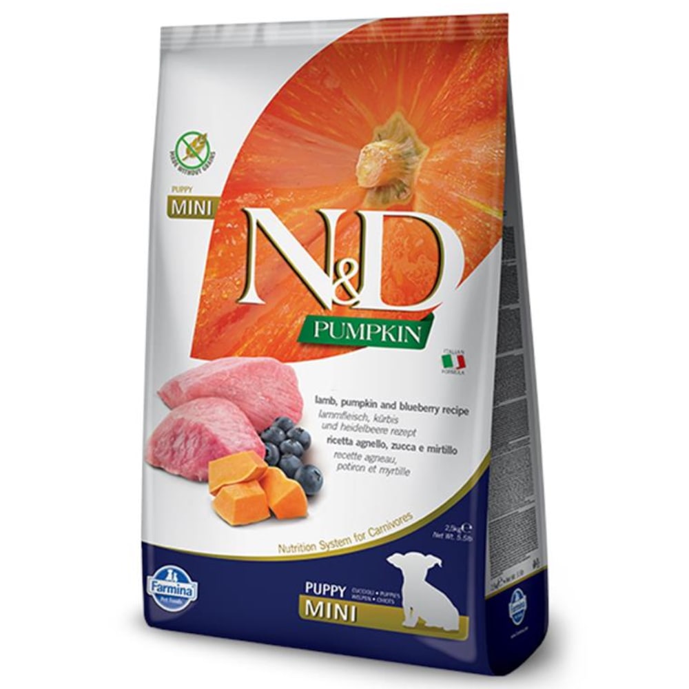 N&D PUMPKIN Puppy lamb & Blueberry Mini 800 g Hrana za štence