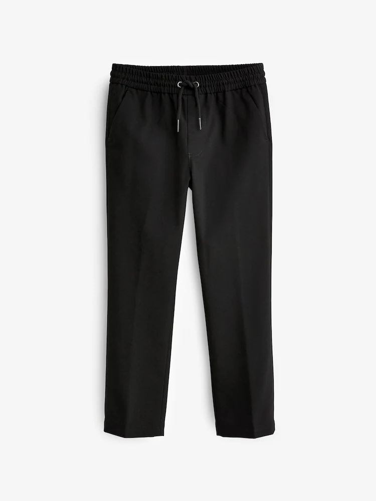 Black Pull On Waist Pull-On Suit Trousers (3-16yrs)