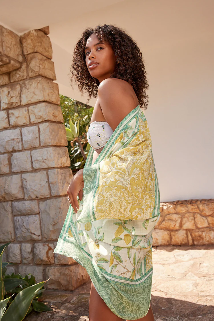 Lemon Tree Morris & Co. Longline Kimono Cover-Up