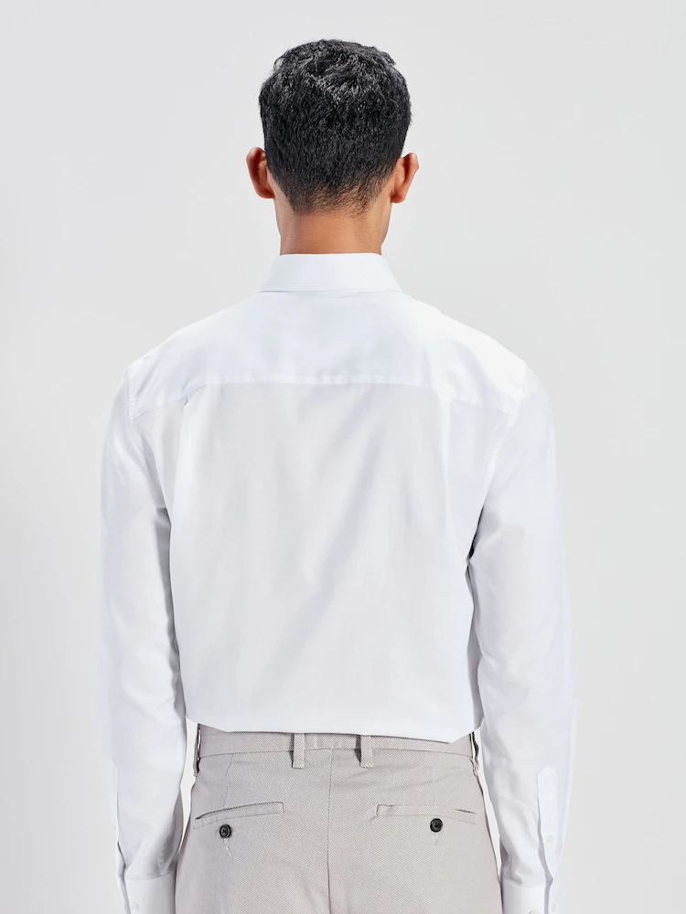 White Regular Fit Easy Care Oxford Shirt