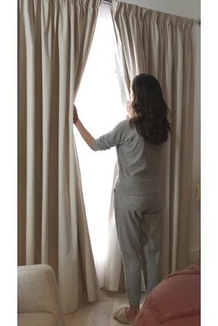 Pink Bright Cotton Blackout/Thermal Eyelet Curtains