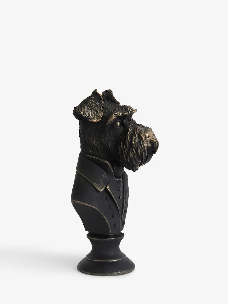 Black/Gold Wilson the Schnauzer Ornament