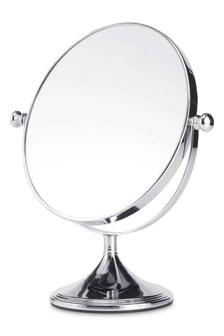 Chrome Harlow 3x Magnification Round Dressing Table Mirror