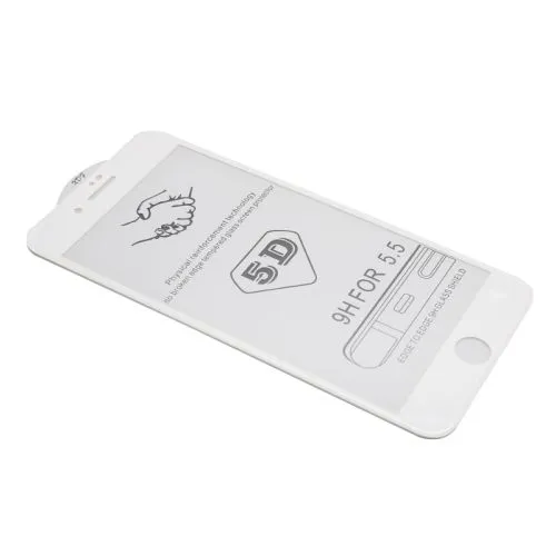 Zaštino staklo (glass) 5D za iPhone 7 Plus/8 Plus bela (MS)