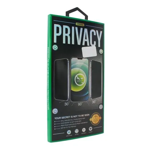 Zaštino staklo (glass) Privacy 2.5D Full glue za iPhone 15 Pro 6.1 crni