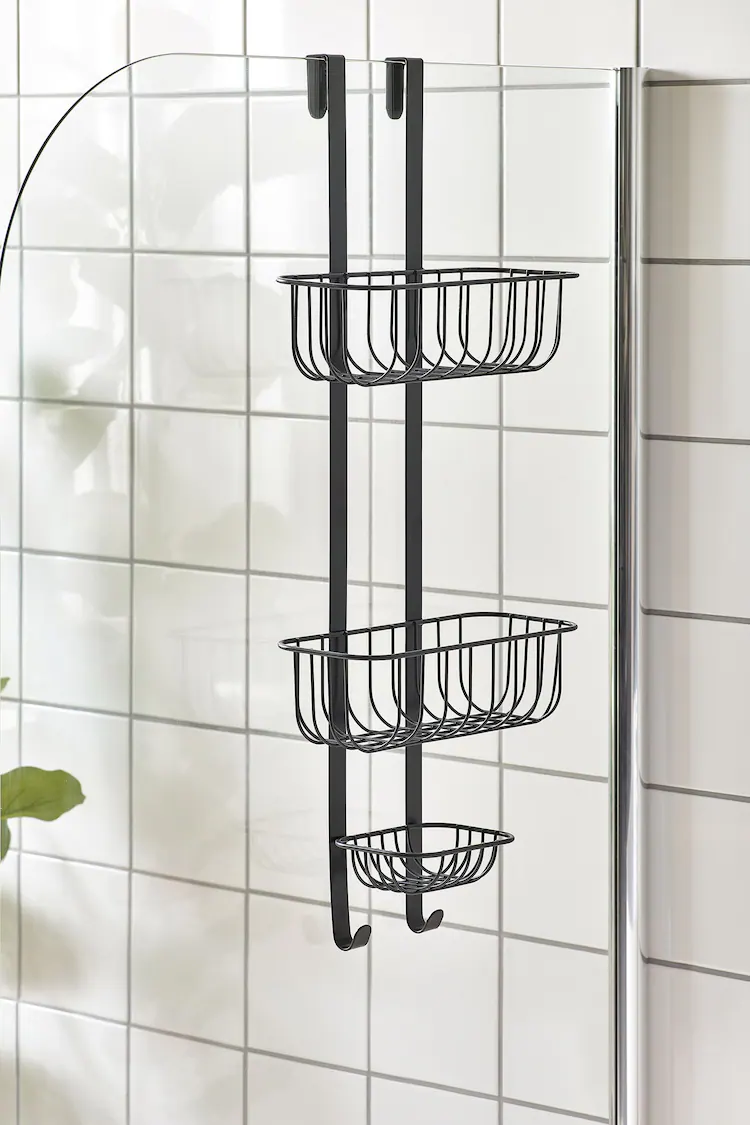 Charcoal Grey Bronx Over Door Shower Caddy