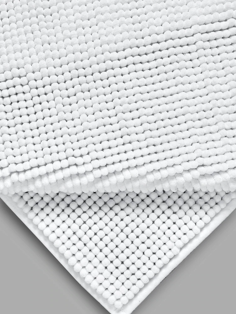 White Bobble Bath Mat