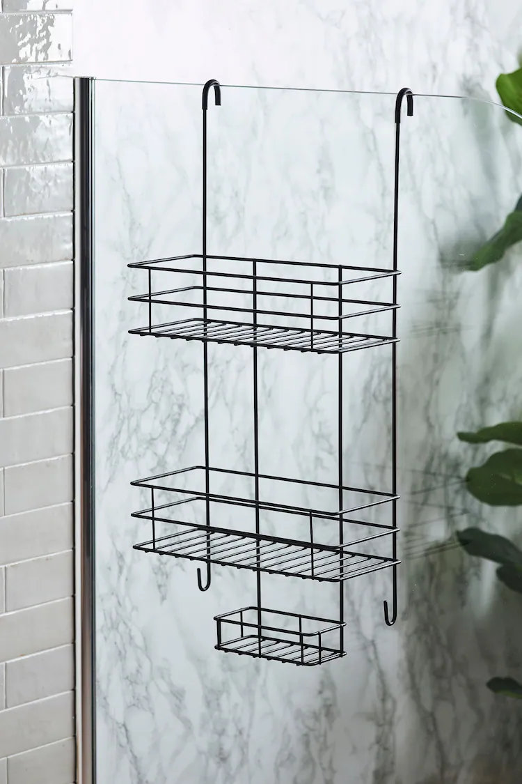 Black Over Door Shower Caddy