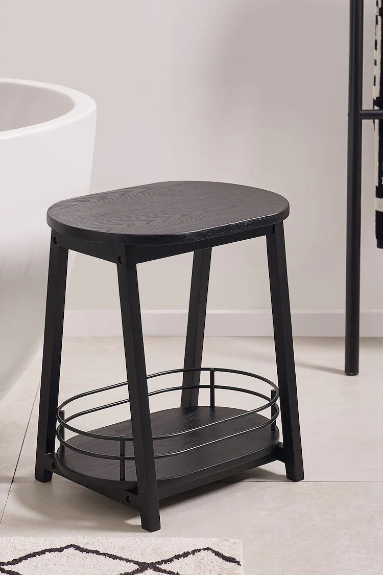 Black Bronx Storage Stool