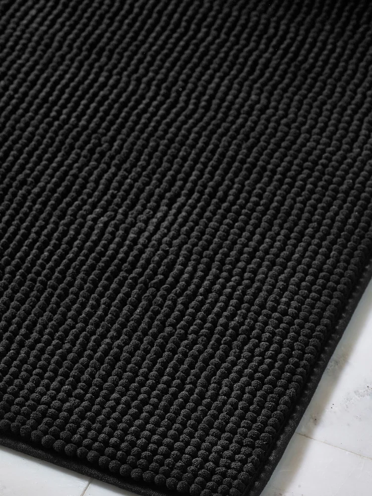 Black Bobble X-Large Bath Mat