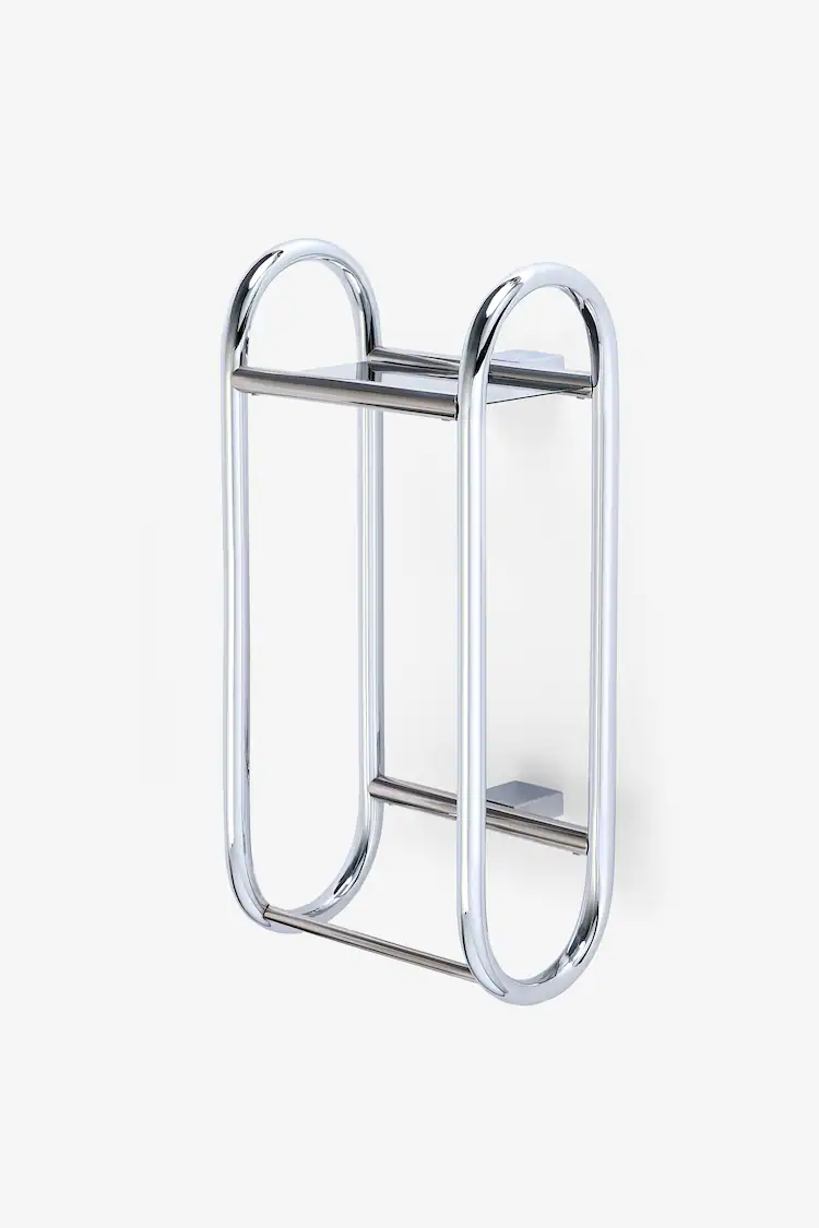 Chrome Chrome Oslo Shelving and Towel Store Shelf and Towel Rack