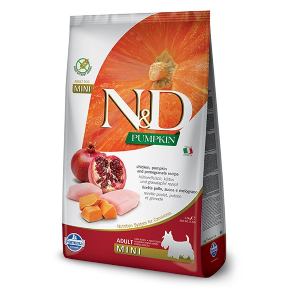 N&D PUMPKIN Chicken & Pomegranate Mini 2.5 kg Hrana za pse