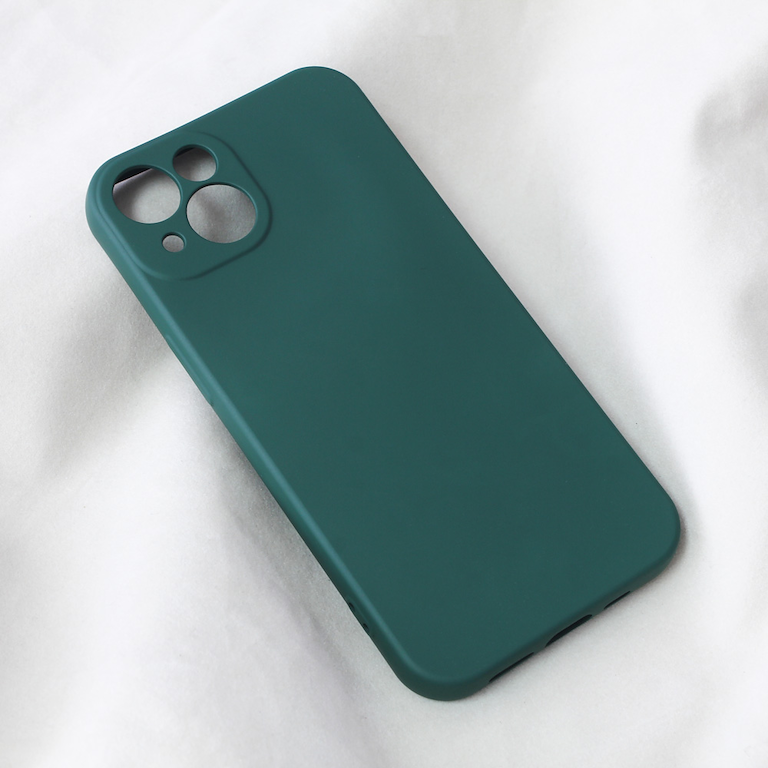 iPhone 13 - Zastitna maska (futrola) Teracell Soft Velvet tamno zelena