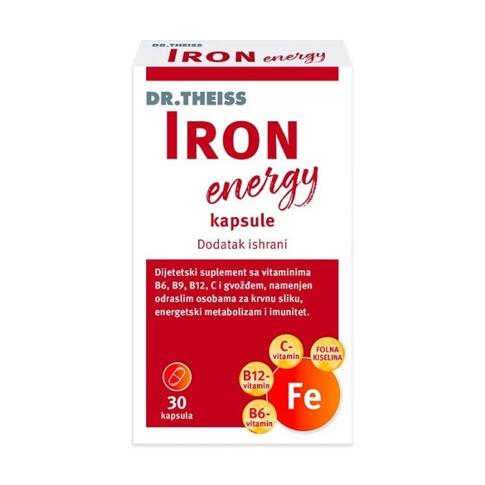 Dr Theiss Iron energy kapsule sa gvožđem 30 kapsula