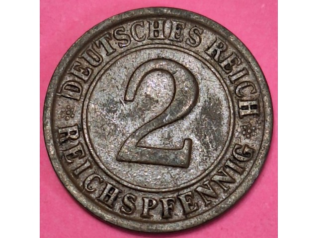 2 Rentenpfenig 1924 D Nemačka
