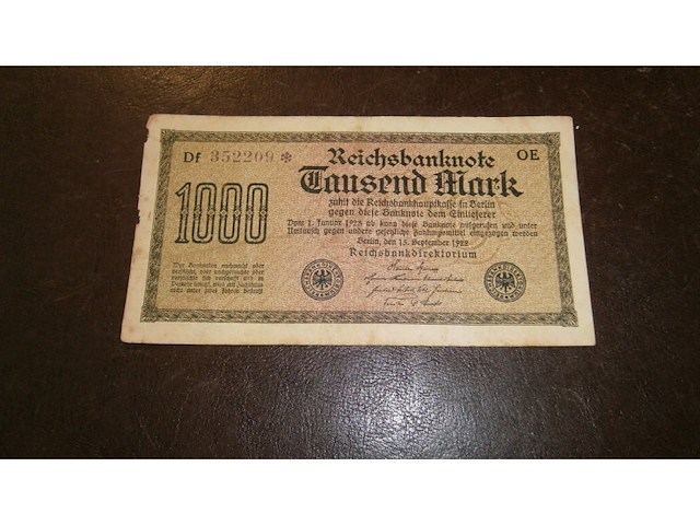 GERMANY 1000 MARK 1922