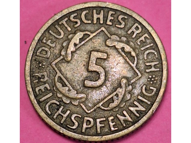 5 Reichspfenig 1935 F Nemačka