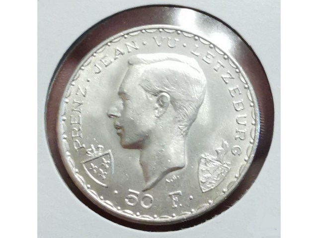 Srebrnjak 50 Francs, 1946. Luksemburg, ređe