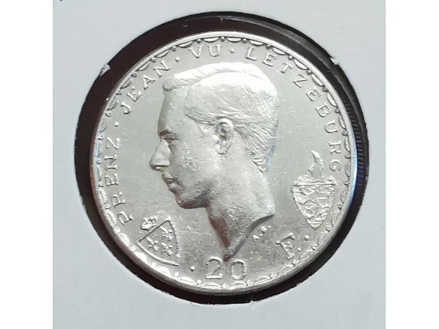 Srebrnjak 20 Francs, 1946. Luksemburg, ređe