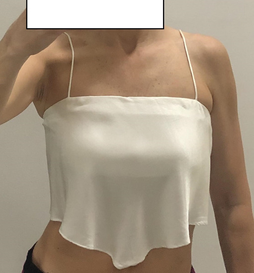 ZARA crop satenska majica