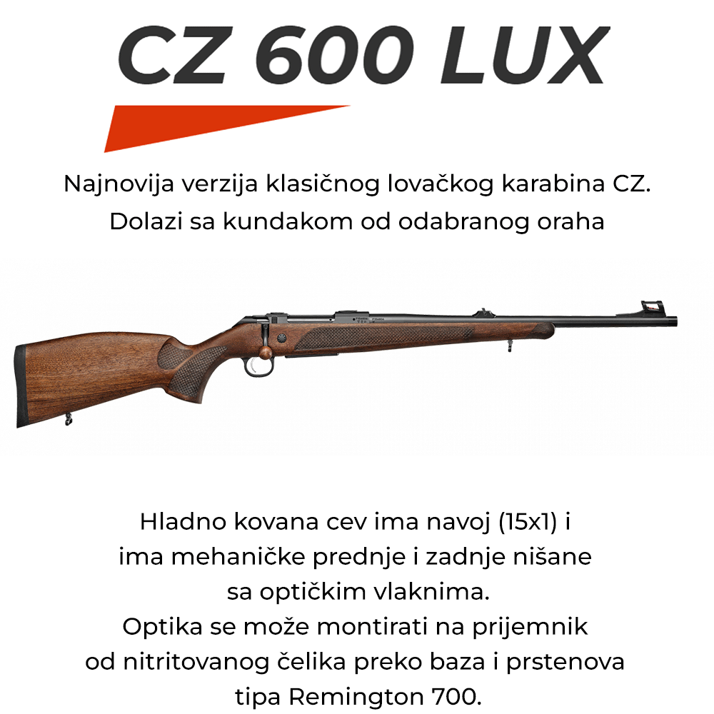 CZ 600 LUX .300 WinMag lovački karabin