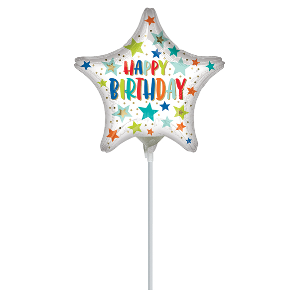 4173809
9″ Foil Happy Birthday Star & Dots
