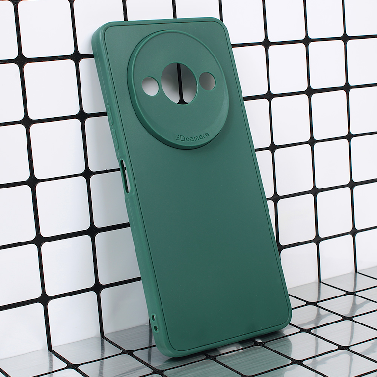 Maska 3D Camera za Xiaomi Redmi A3 tamno zelena