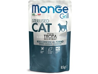 Monge Grill sos za mačke Sterilised - Pastrmka 85g