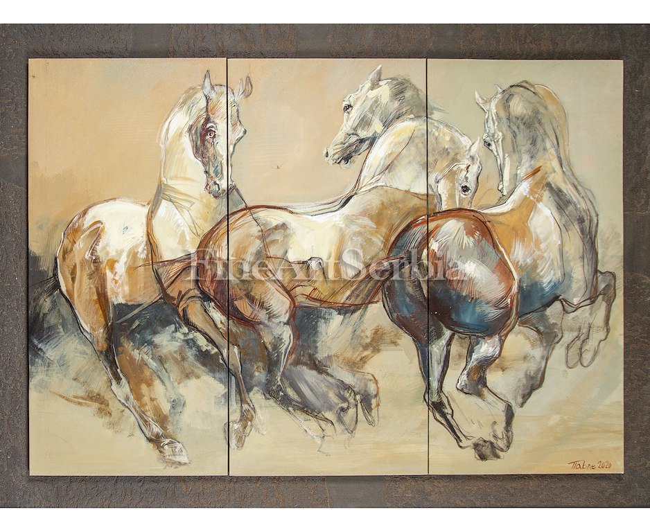 Četiri konja u galopu - Dragan Petrović Pavle