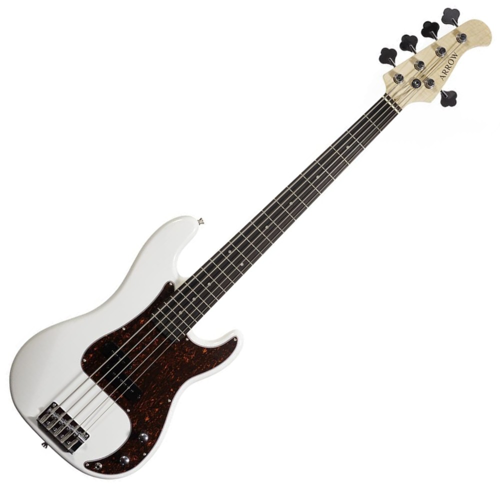 A‌rrow Session Bass 5 Bone White Rosewood/T-shell