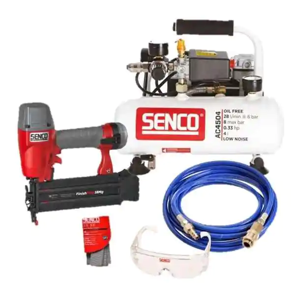 Senco AFN0024KIT FinishPro18Mg pneumatski pištolj za eksere,+ kompresor 4l + 16-50mm