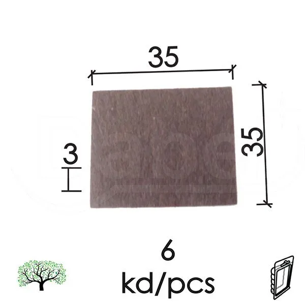 Podloška filc samol. za nameštaj F01 braon 35X35X3 mm (6kom) DPZ (0218014)