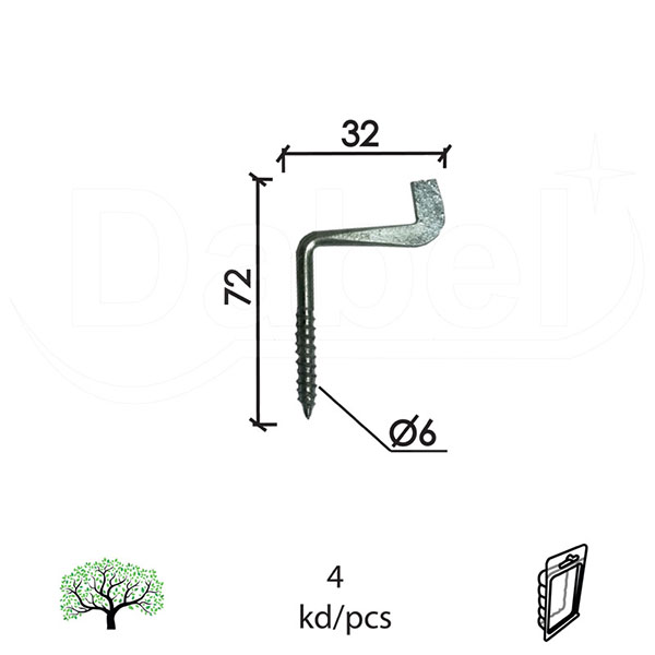 Rajber R1 ZNB 6,0X72X32 mm (4kom) XPD (0105790)