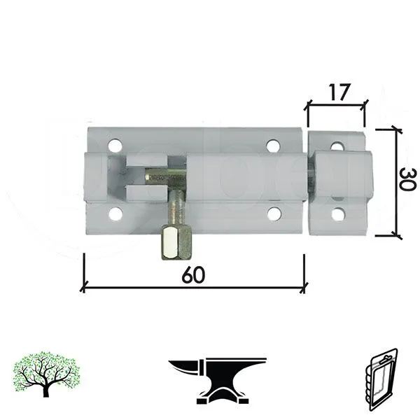 Reza za vrata 500 bela 60 mm DBP1 (1312041)