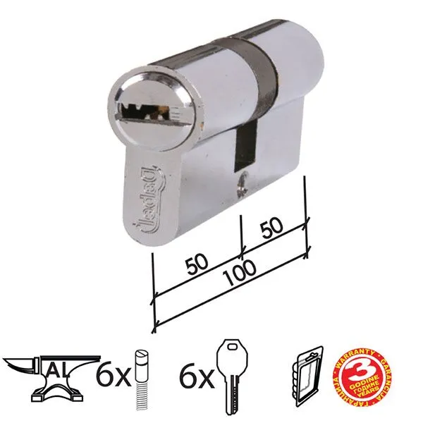 Cilindar kodirani CL2040 HR X100 mm(50-50) 6KOD DBP2 (0106475)