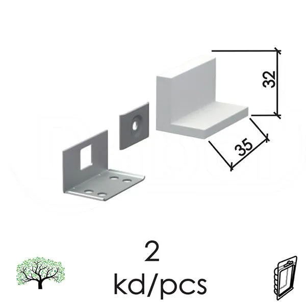 Nosač kuhinjskog elementa NE1 bela 35X32 mm (2kom) DBP1 (0204278)