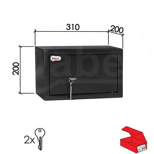 Sef sa ključem SFK1 crna 200x310x200 mm (0706002)