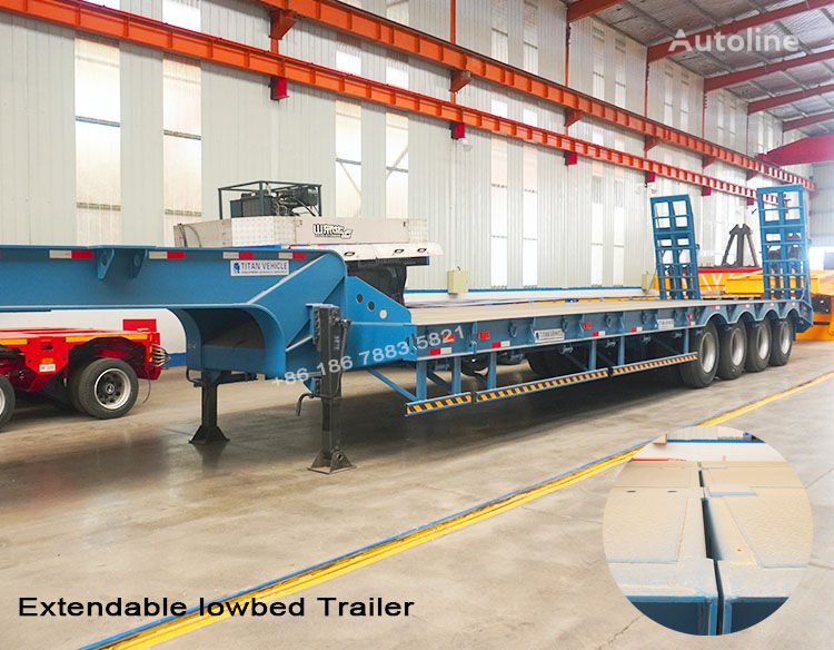 Nova Extendable Low Bed Semi Trailer Lowboy Trailer for Sale poluprikolica sa niskom platformom