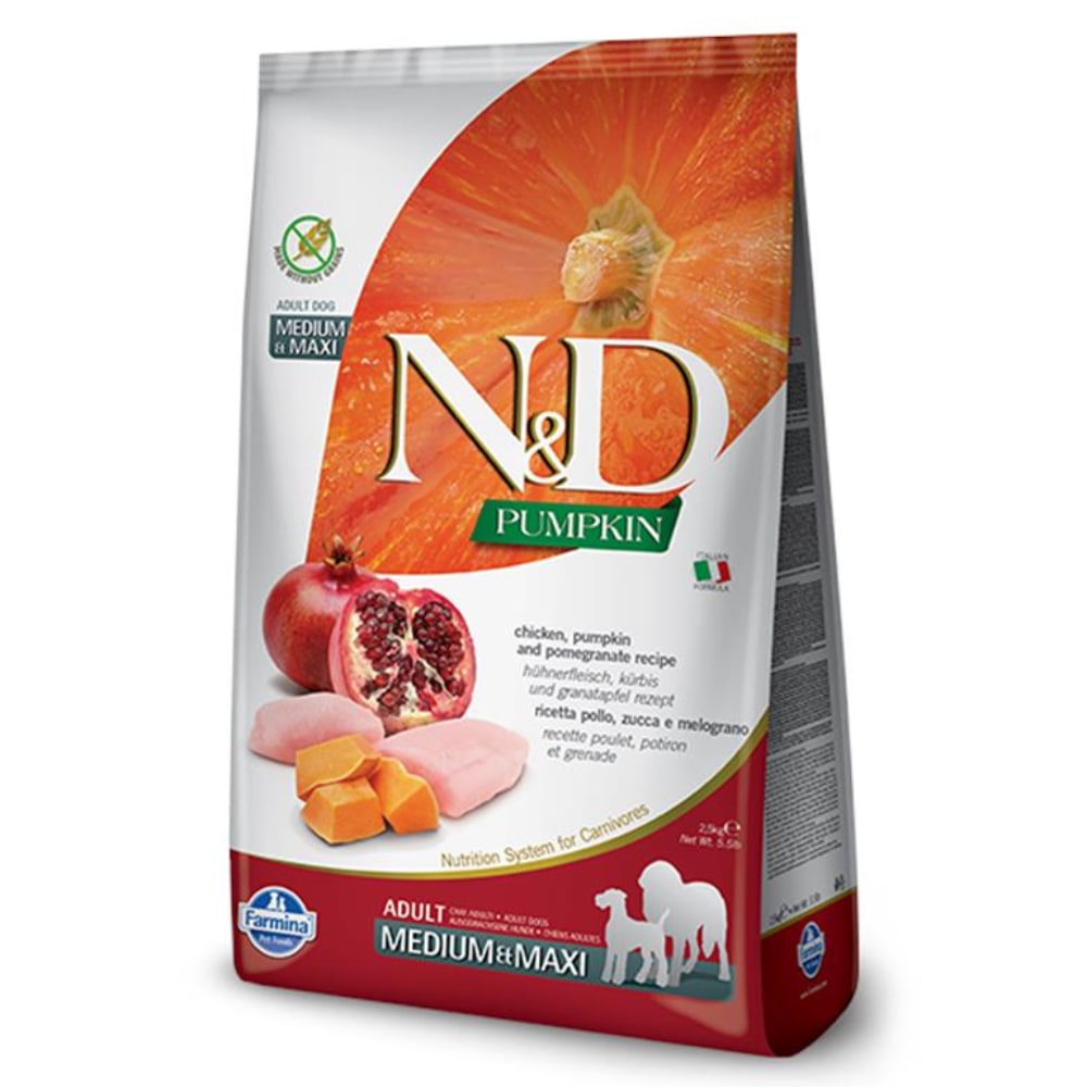 N&D PUMPKIN Chicken & Pomegranate Medium & Maxi 2.5 kg Hrana za pse