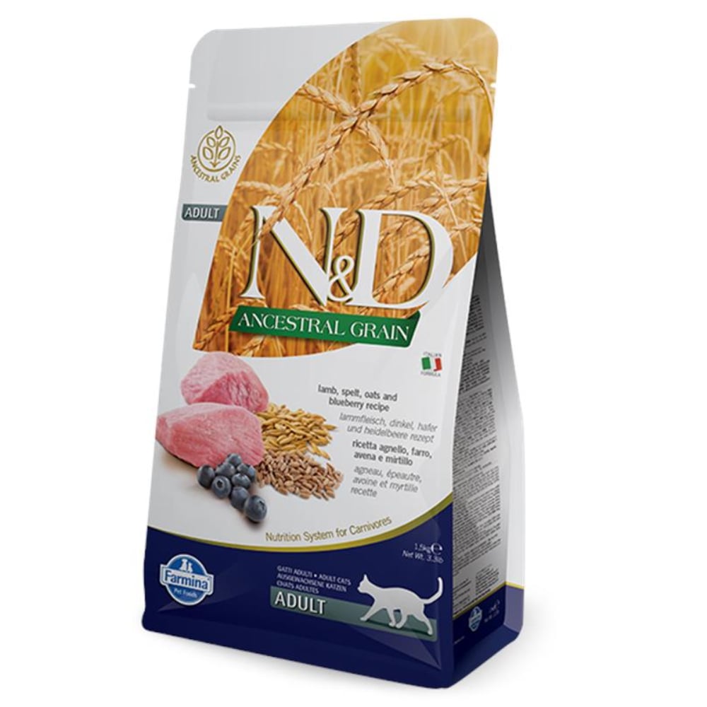 N&D ANCESTRAL GRAIN Cat Lamb & Blueberry 5kg Hrana za mačke