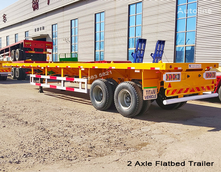 Nova 40ft 2 Axle Semi Flatbed Trailer Price in Tanzania poluprikolica sa ravnom platformom