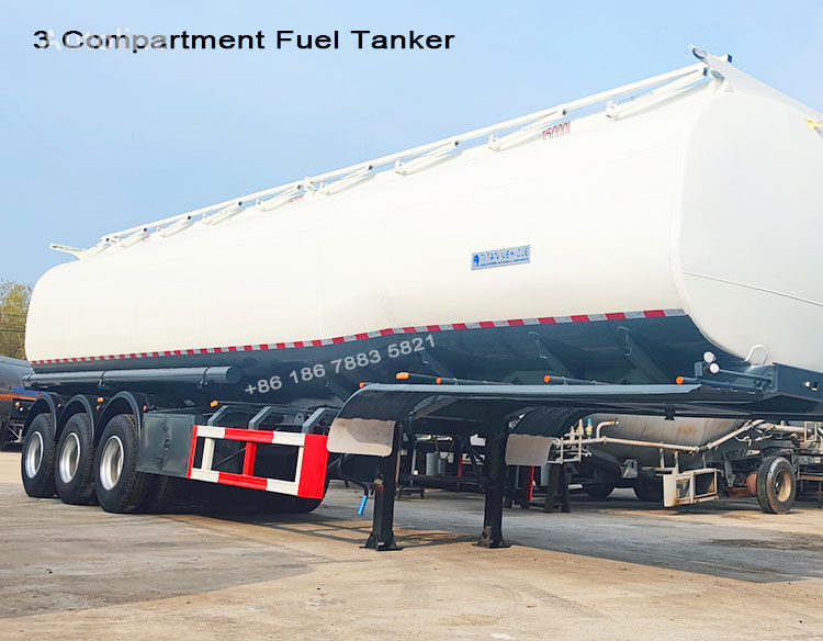 Nova 3 Compartments Diesel Fuel Trailer for Sale in Tanzania cisterna za goriva i maziva