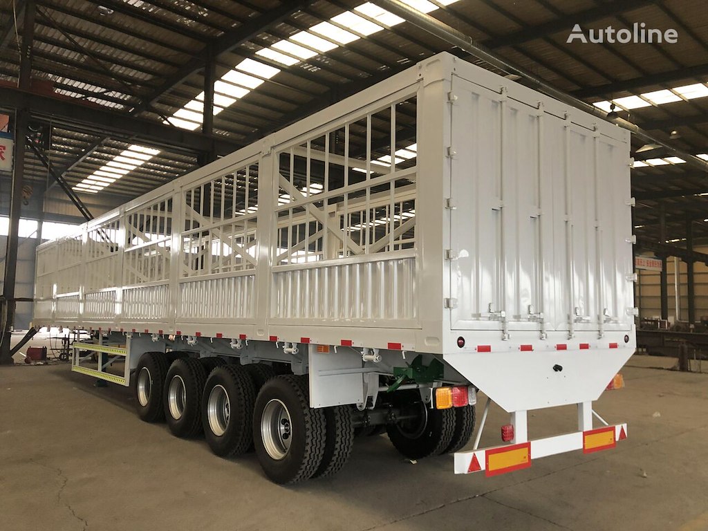 Fence Cargo Semi trailer truck manufacturers 4 axles 40 cubic m poluprikolica za prevoz stoke