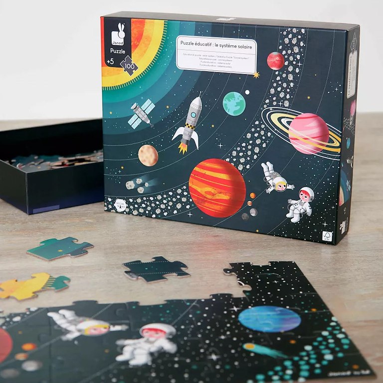 Janod edukativna slagalica-solarni sistem, 100 kom