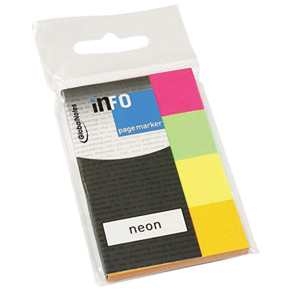 Blok samolepljiv 20x50mm 4x50L Neon Info Notes 5670-89 neon-sortirano blister