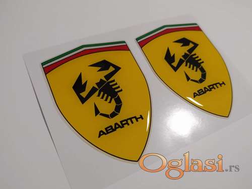 Abarth zuti stiker oznaka