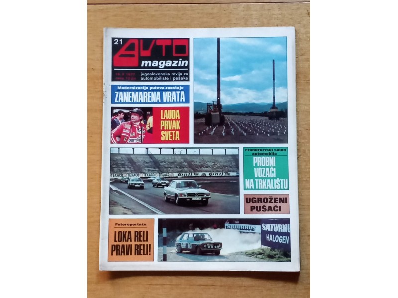 Auto Magazin - Broj 21 - 1977.g - Formula 1 - Lauda