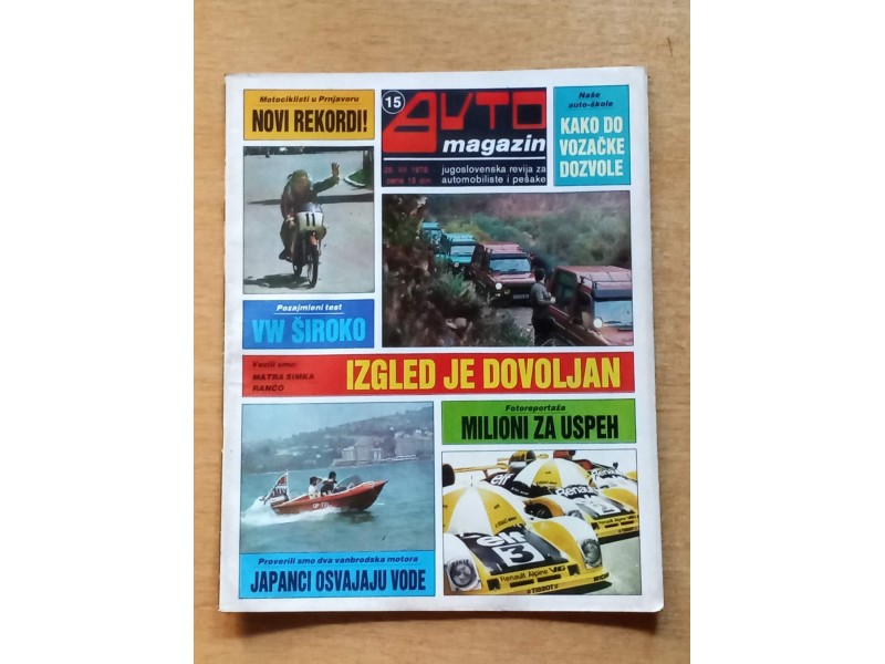 Auto Magazin - Broj 15 - 1978.g - VW Široko -