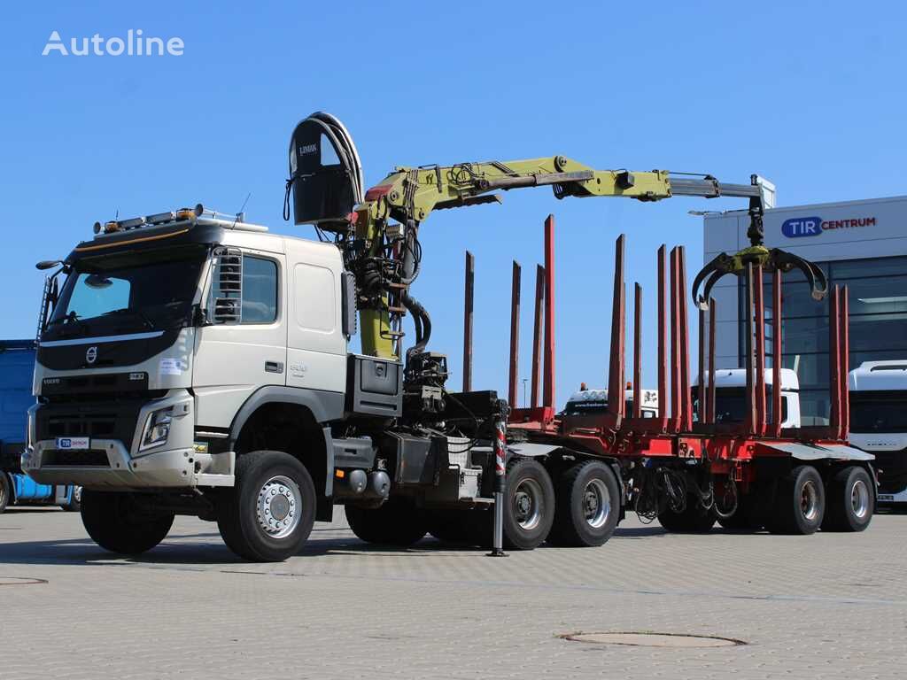 Volvo FMX 500 tegljač + poluprikolica za prevoz drva