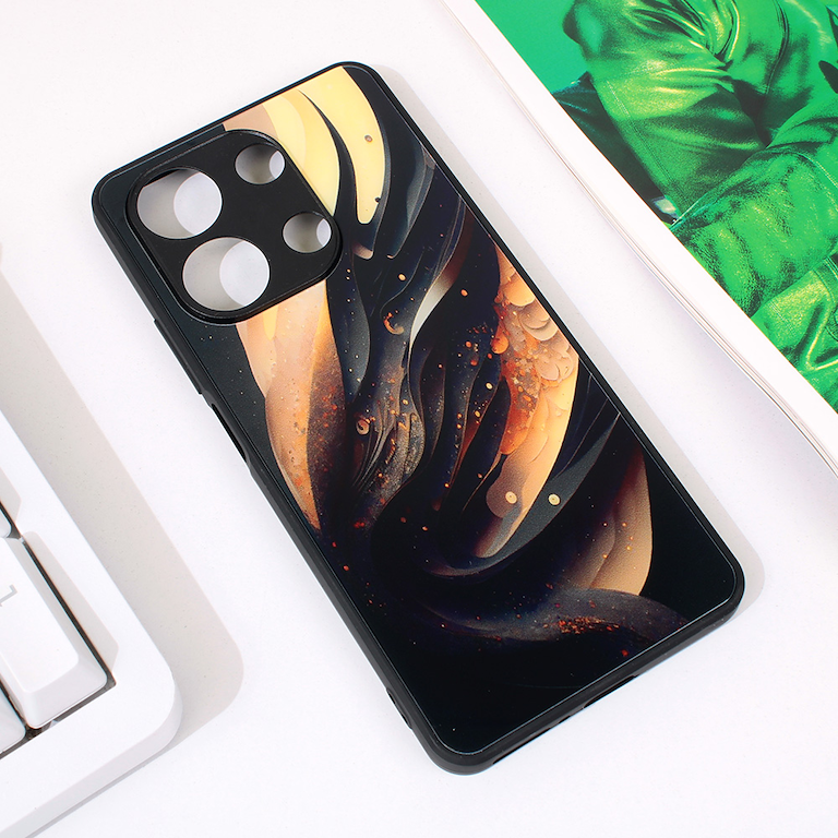 Maska(futrola) Abstract za Xiaomi Redmi Note 13 4G crna